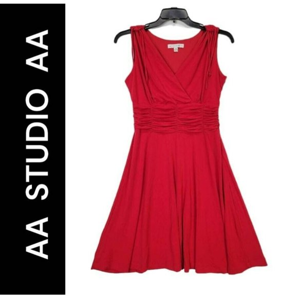 Aa Studio | Dresses | Aa Studio Aa Womens Red Size P Sleeveless Fit ...
